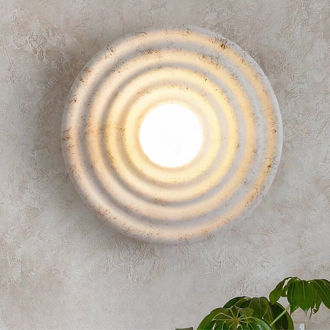 Applique murale ronde effet pierre naturelle dans le style bohème ...